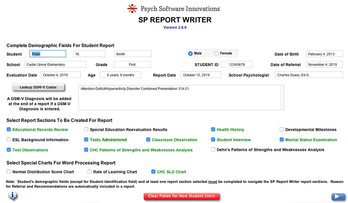 Introducing School Psychological Report Writer